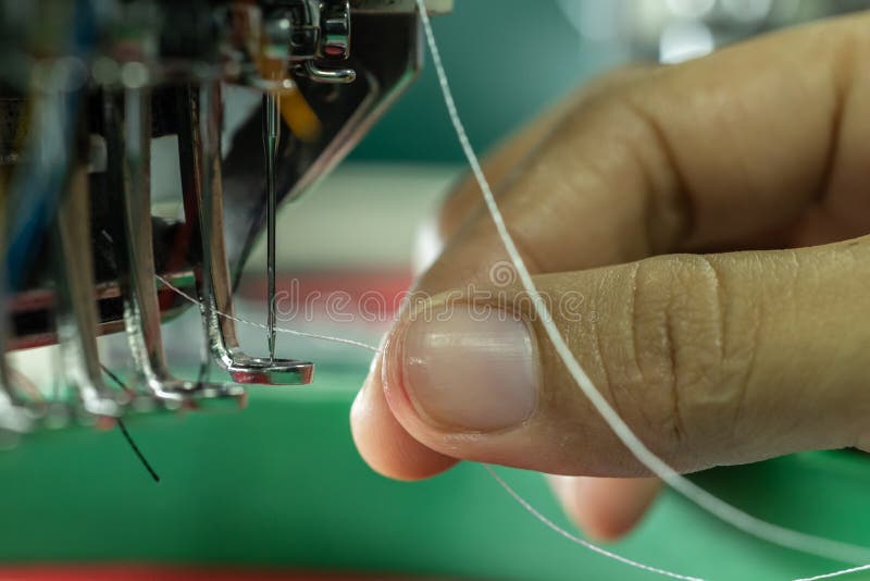 Closeup on Embroidery Machine Needle in Textile Industry at Garment ...