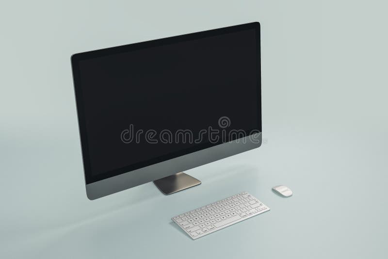 Closeup of Empty Computer Monitor Editorial Photography - Illustration ...