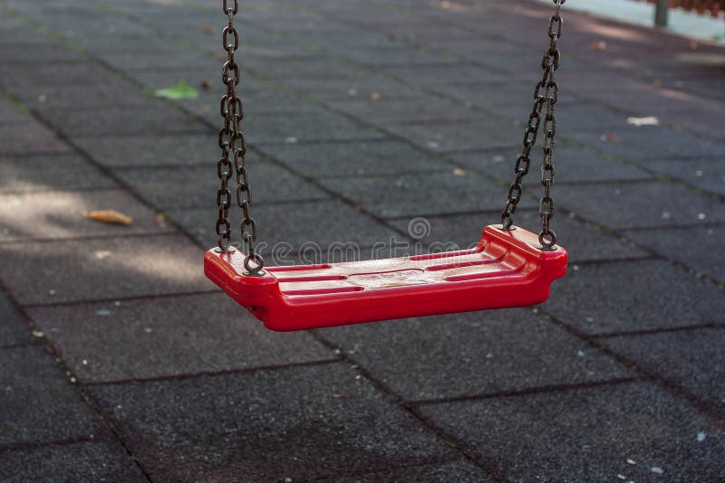 Empty chain swing stock image. Image of park, child, swinging - 48982113