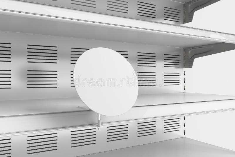 Empty Refrigerator Display Showcase. Stock Illustration - Illustration ...