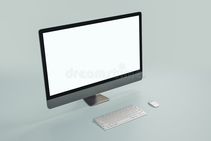 White Computer Monitor stock illustration. Illustration of office - 315915