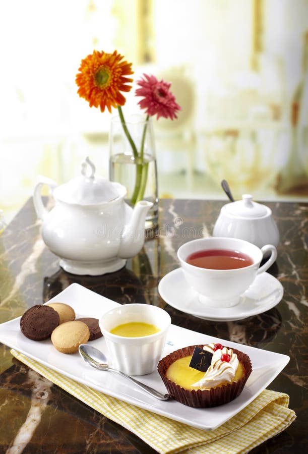 Closeup of English Afternoon Tea Combo Set Stock Photo - Image of ...