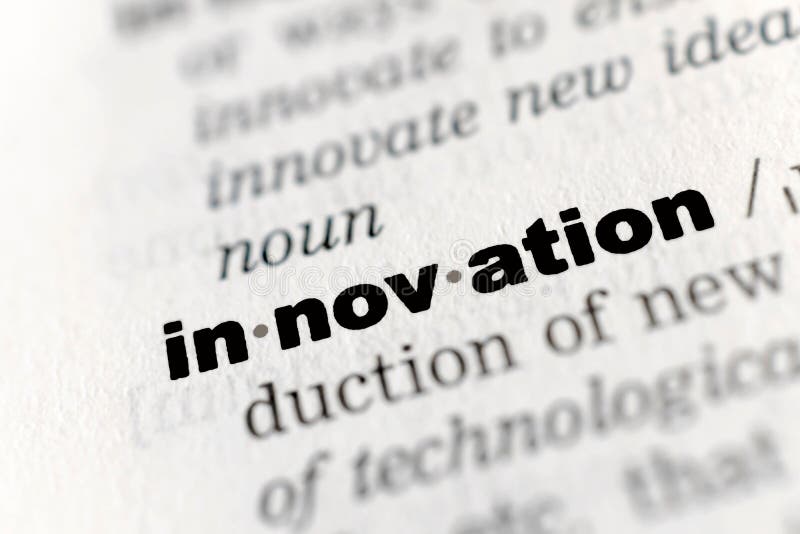 Closeup of an English Dictionary Page with the Word "innovation" Stock Photo - Image of document ...