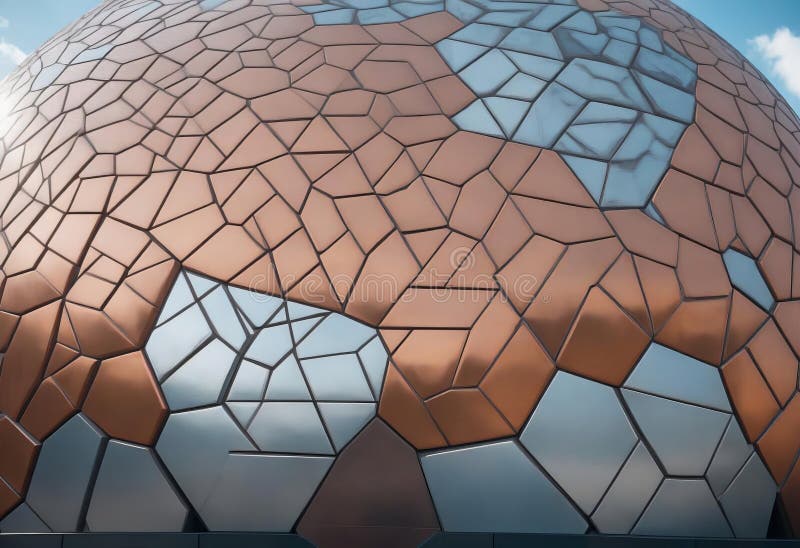 Closeup of the Epcot Balls, Geometric Patterns with Light and Shadow ...