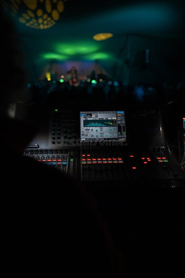 Closeup of Equipment at the Audio Control Room Stock Photo - Image of ...