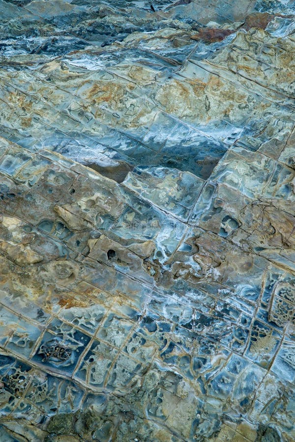 Closeup of Eroded Stone Texture on the Beach. Stock Image - Image of ...