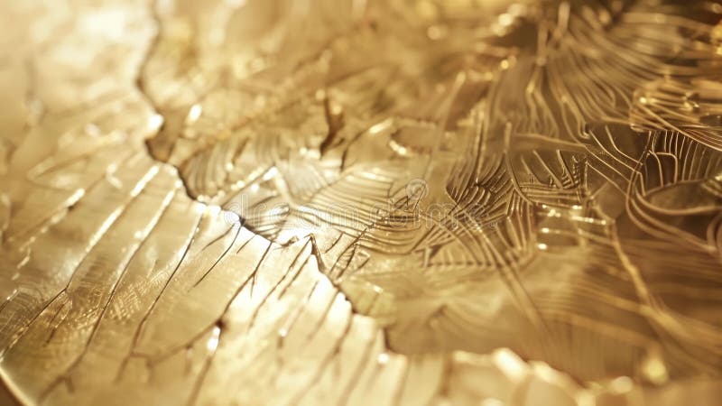 A Closeup of the Etching Reveals Delicate Lines and Shapes Creating a ...