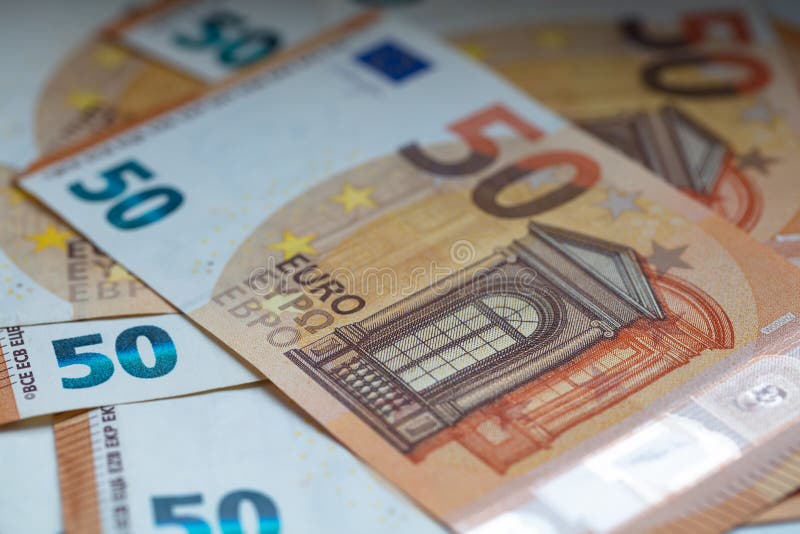 Closeup of 50 Euro Banknote Stock Image - Image of money, banknote ...