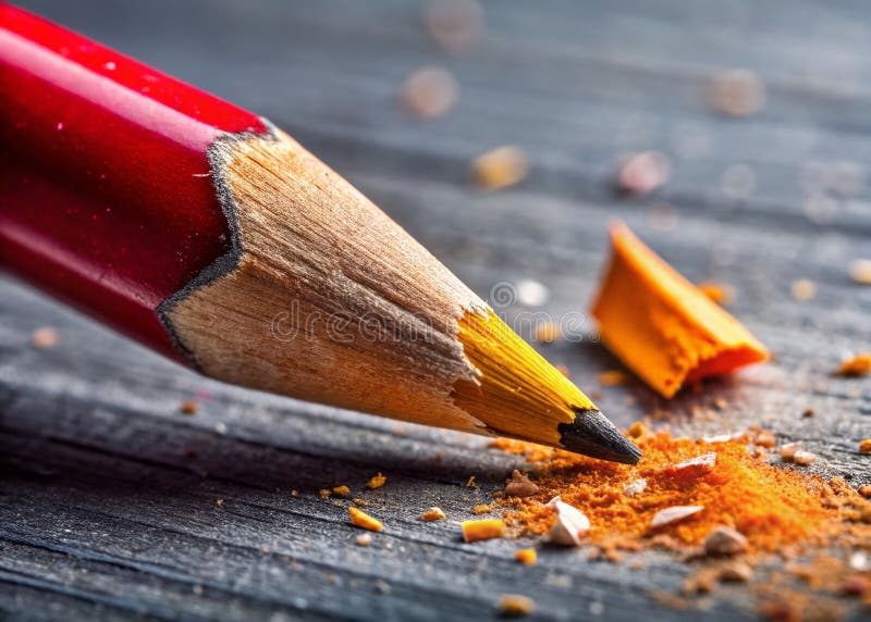 A Closeup Examination of a Broken Graphite Pencil Exploring the Texture ...