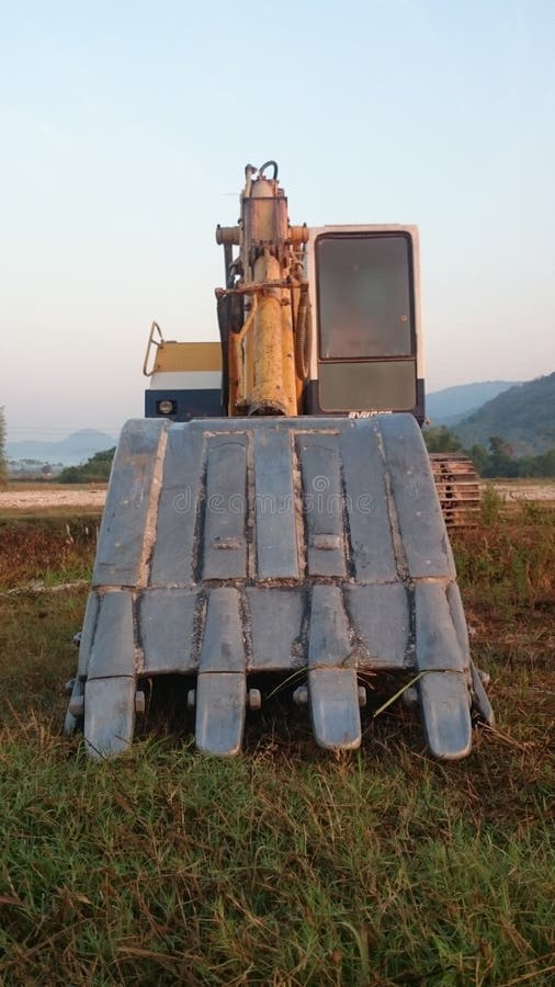 Closeup excavator scoop stock image. Image of scoop, site - 49955413
