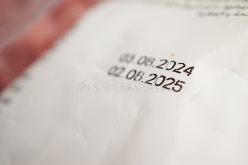 Closeup of Expiry Date on a Packet Stock Image - Image of message ...
