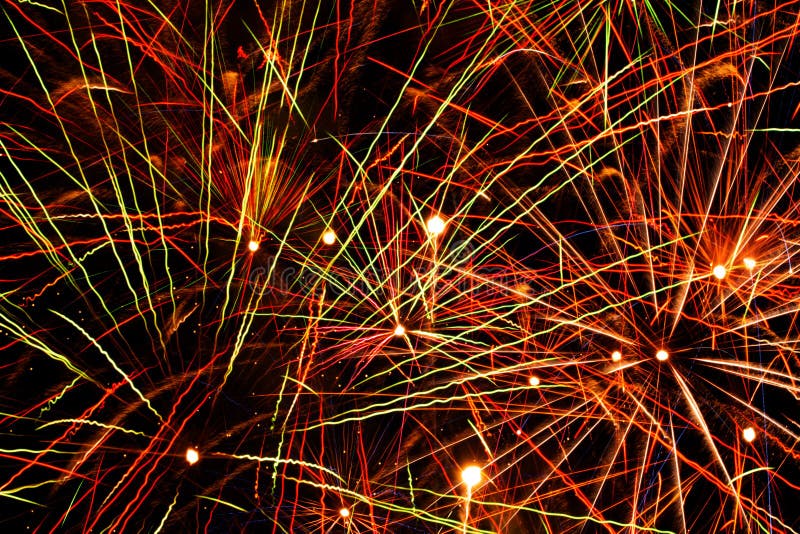 Exploding Fireworks stock photo. Image of glittering, brilliant - 1595522