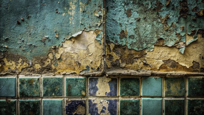 Closeup Exploration of a Dark Aqua Green Rustic Sandy Texture Aged ...