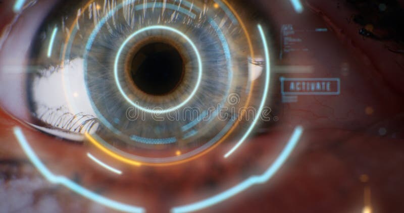 Closeup of Eye Biometric Authentication Stock Photo - Image of closeup ...