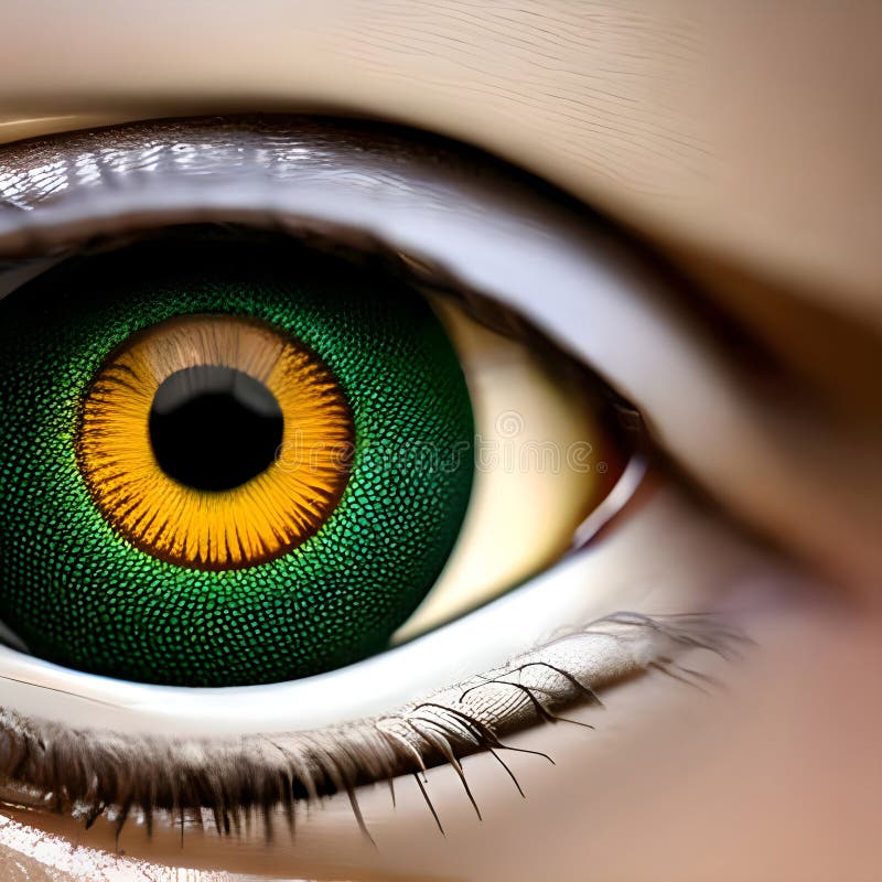 The Closeup Eyeballs of Human and Some Living Animals. Stock ...