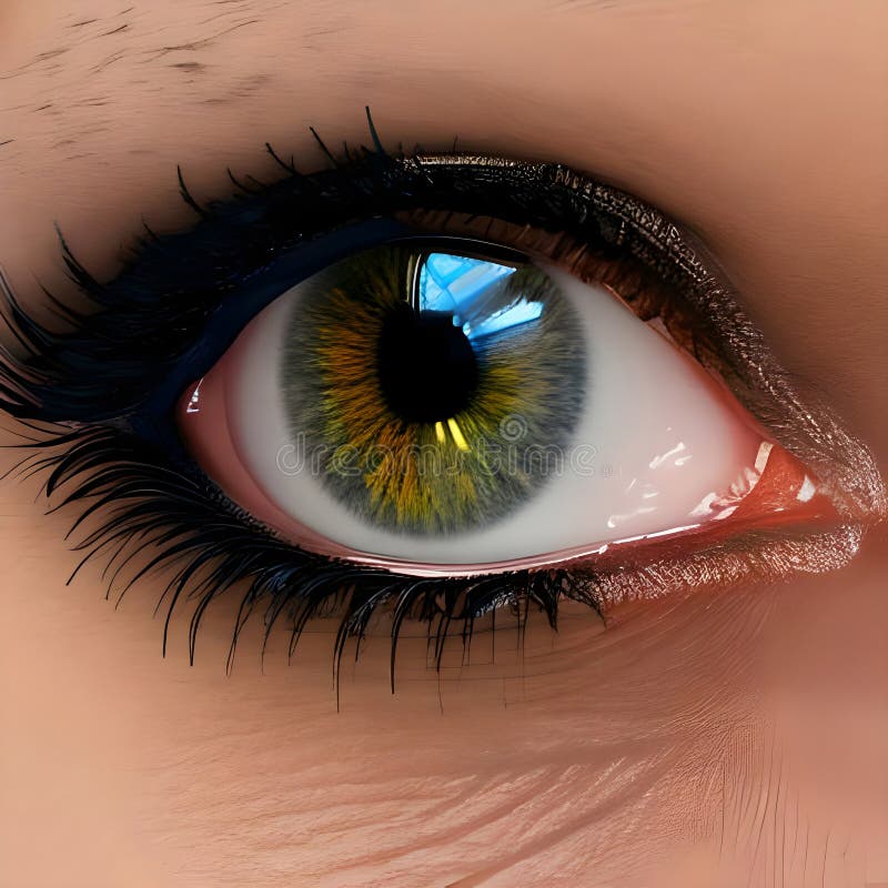 The Closeup Eyeballs of Human and Some Living Animals. Stock ...