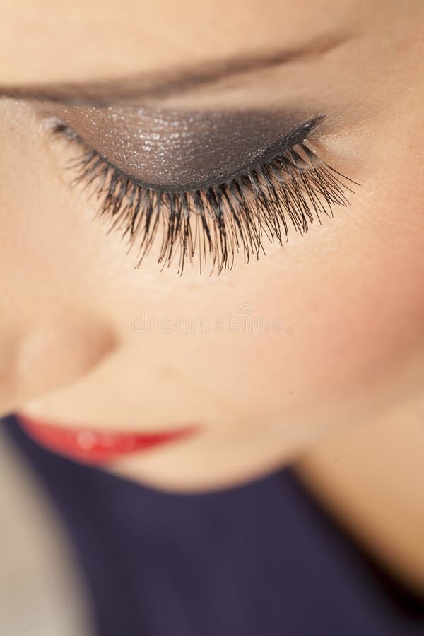 Eyelashes extensions stock image. Image of professional - 106024559