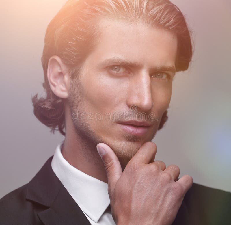 Face of Confident Young Businessman Stock Image - Image of attractive ...