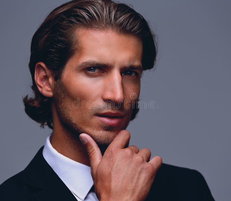 Face of Confident Young Businessman Stock Image - Image of fashionable ...