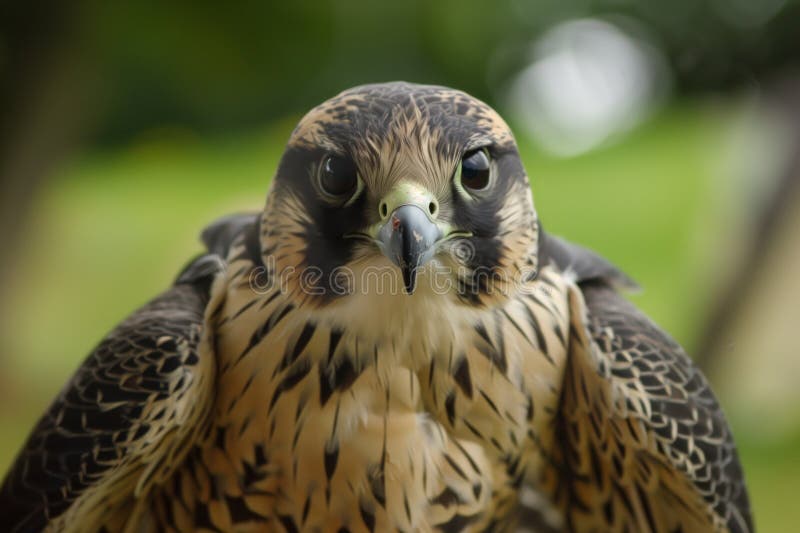 Closeup of Falcon Hooded before Flight Stock Image - Image of closeup ...