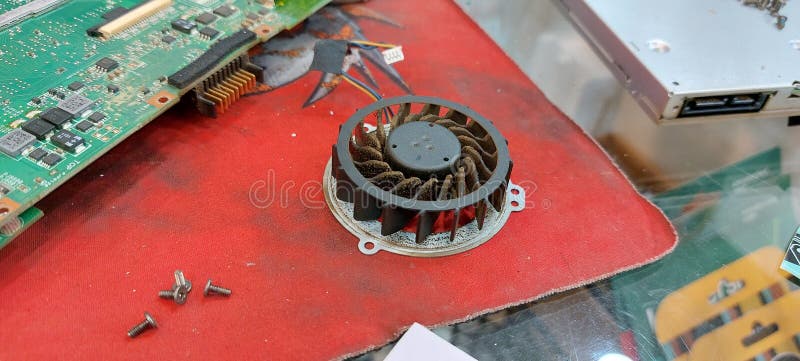 Closeup of a Fan Board for a Computer Stock Photo - Image of technology ...