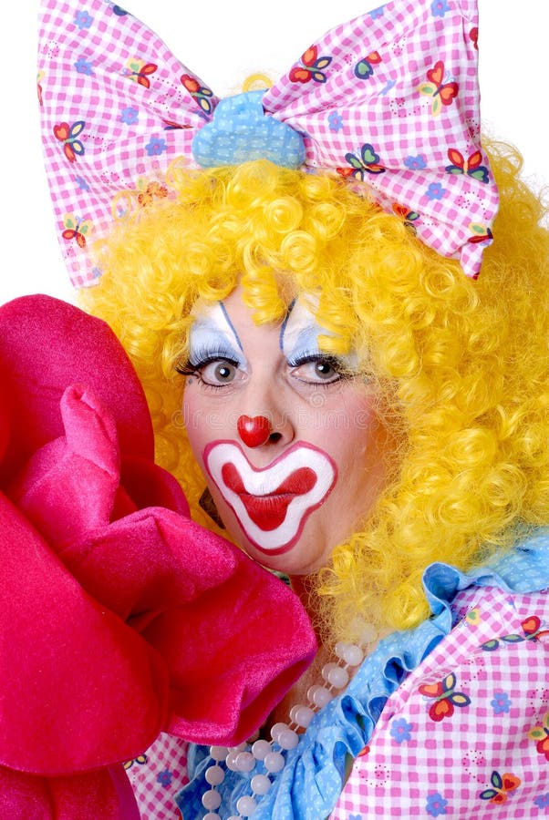 Closeup of Female Clown stock image. Image of lips, long - 1578203