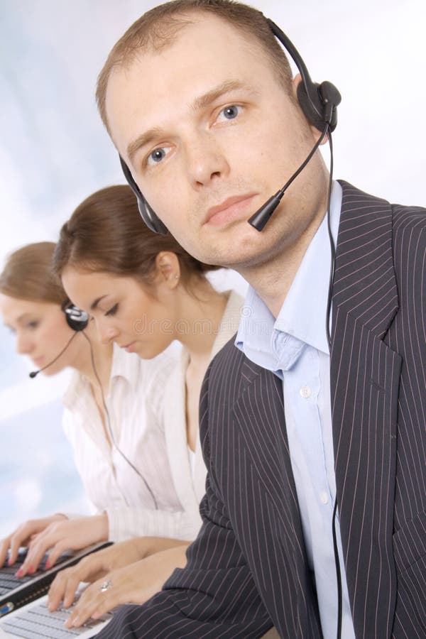 Group Portrait of Happy Customer Service People Stock Image - Image of ...