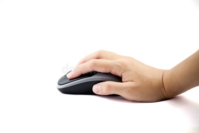 Closeup of a Female S Hand Usiing a Computer Mouse Stock Photo - Image ...