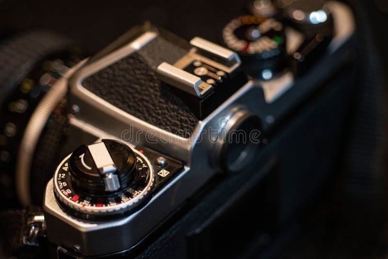 Closeup of a Film Rewind Crank of a Camera Stock Image - Image of ...