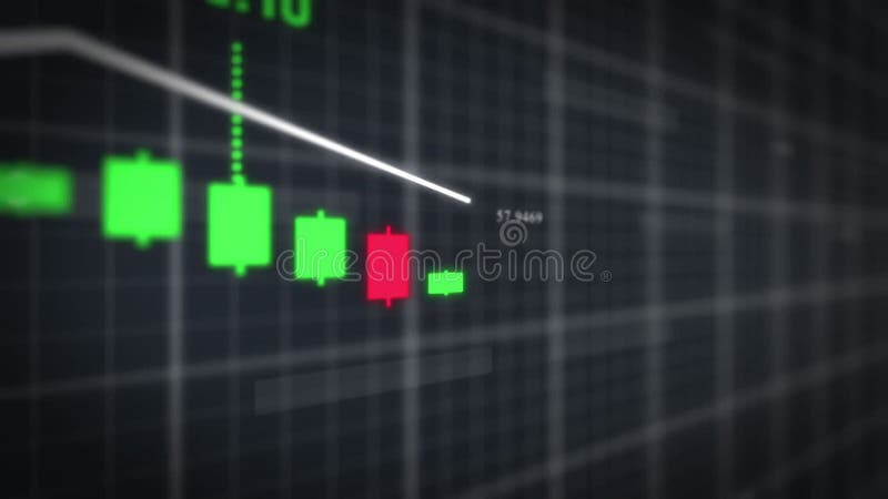 Closeup Financial Chart with Candlestick Graph in Stock Market Stock ...