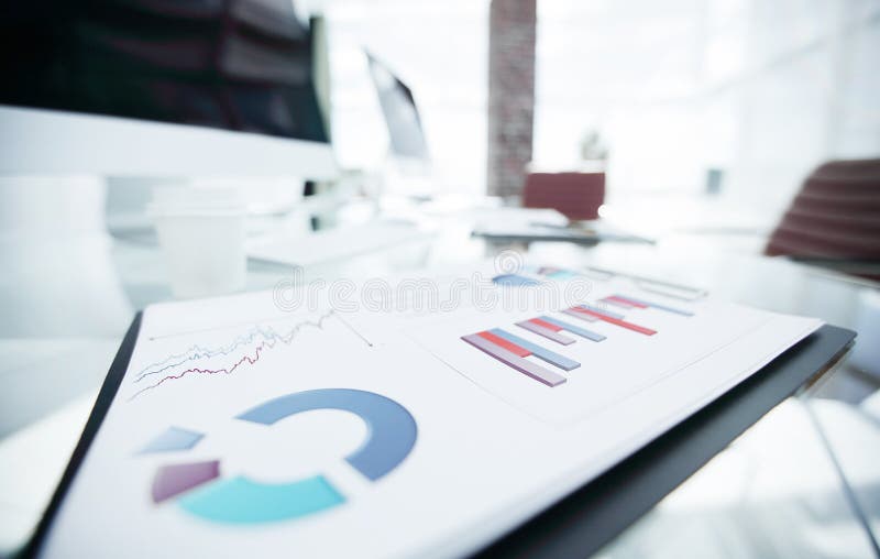 Closeup.financial Chart on the Table from a Businessman Stock Image ...