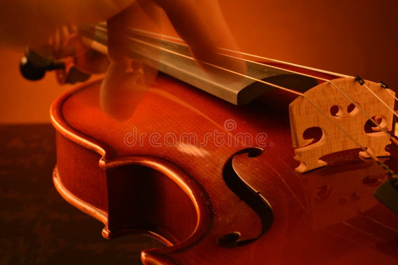 Musician Plucking Strings on a Violin Stock Photo - Image of classical ...