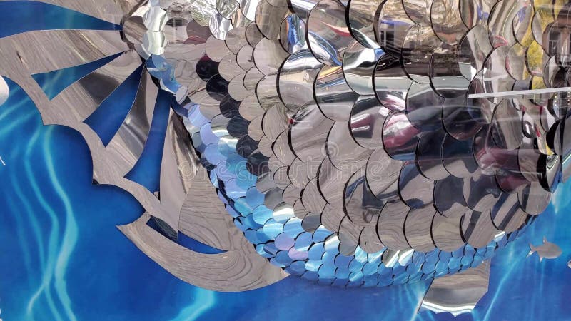 Blue Mirrored Glass Spheres with Rain Drops Shining in Night Lights ...