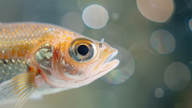 A Closeup of a Fish with a Tiny Electronic Tag Attached To Its ...