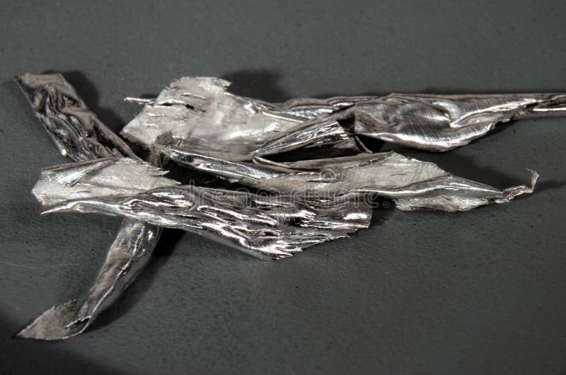 Closeup on Flakes of Metallic Magnesium Stock Image - Image of flakes ...