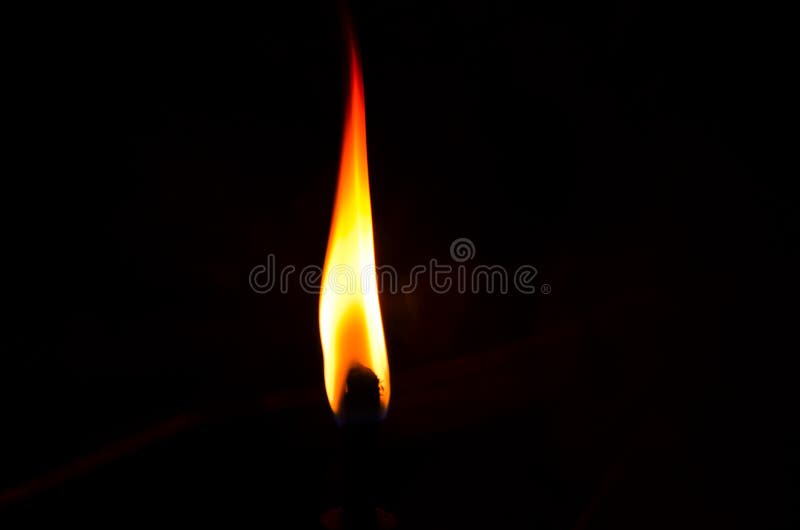Closeup of a Flame of the Fire from the Traditional Lamp. a Burning ...