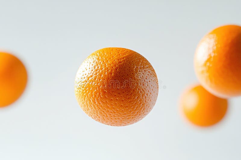 Closeup Flying Oranges Light Background Fresh Citrus Theme Stock Photos ...