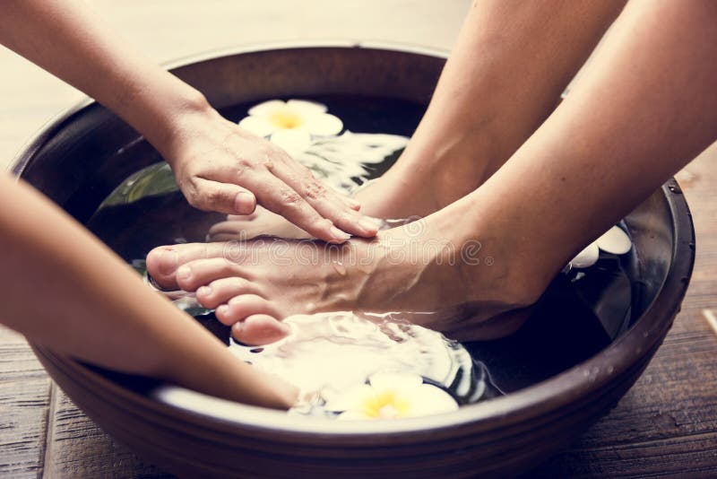 Closeup Of A Foot Spa Stock Image Image Of Lifestyle 112717595