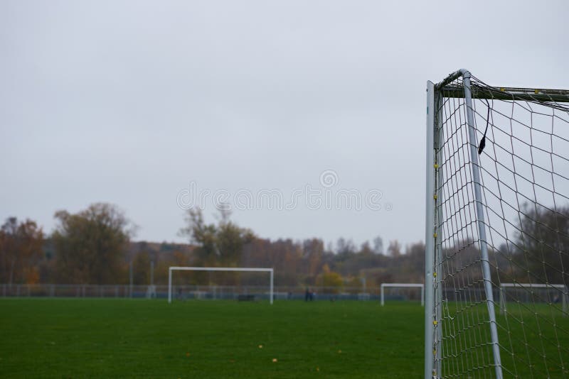 Closeup of Football Soccer Field Stock Photo - Image of natural, view ...