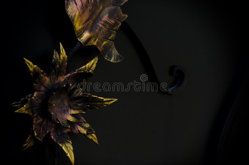 Closeup of Forged Items on Dark Background Stock Photo - Image of black ...