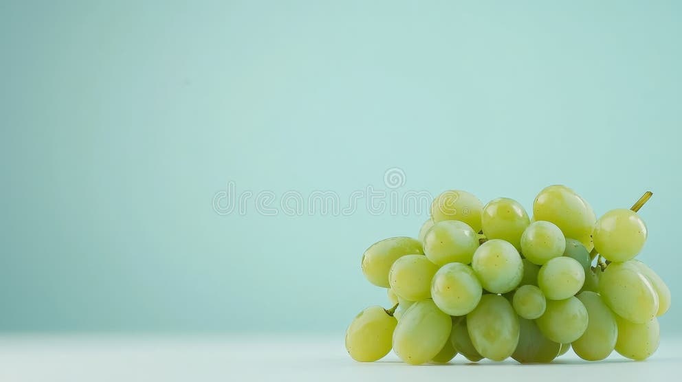 Closeup of Fresh Grapes on Clean White Table Study in Texture and Light ...