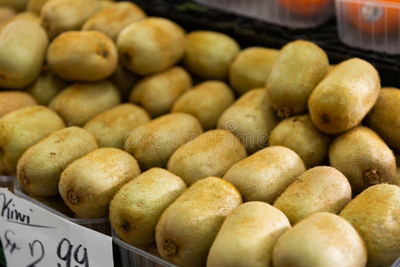 Closeup of Fresh Kiwi Fruit Stock Photo - Image of sweet, harvest ...