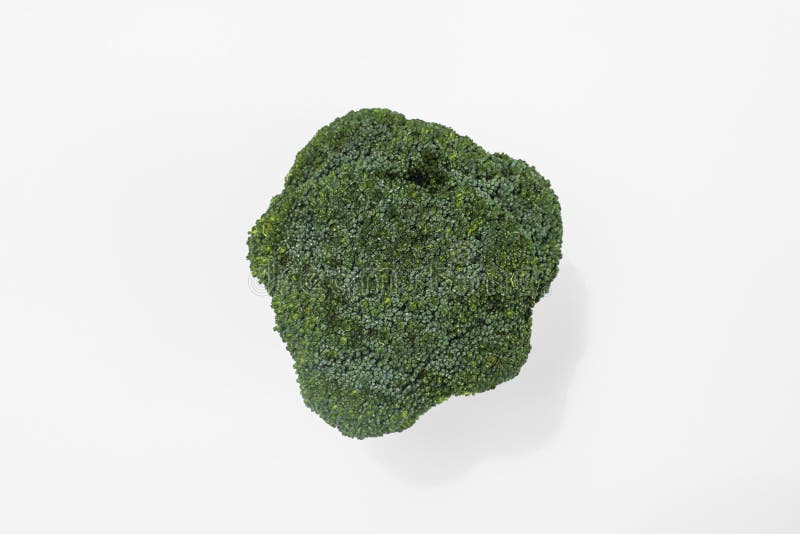 Closeup of Fresh Real Broccoli Isolated on White Stock Image - Image of ...