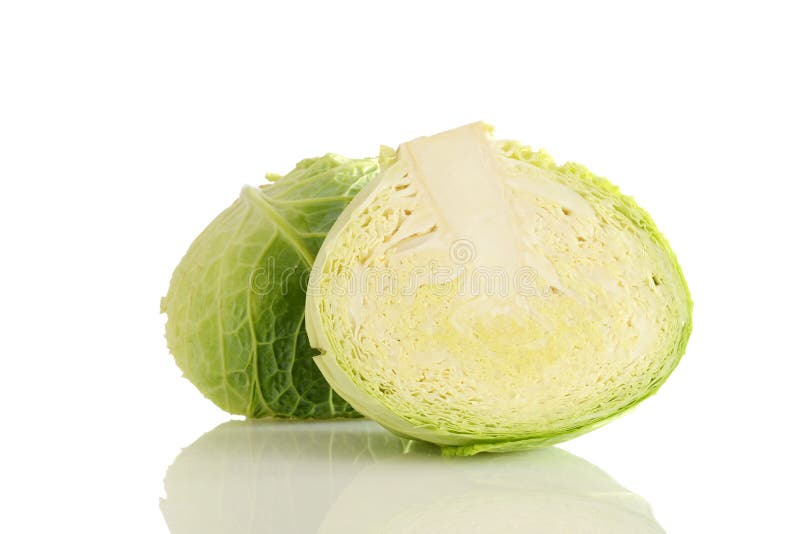 Closeup Fresh Savoy Cabbage Half Stock Image - Image of cross, cooking ...