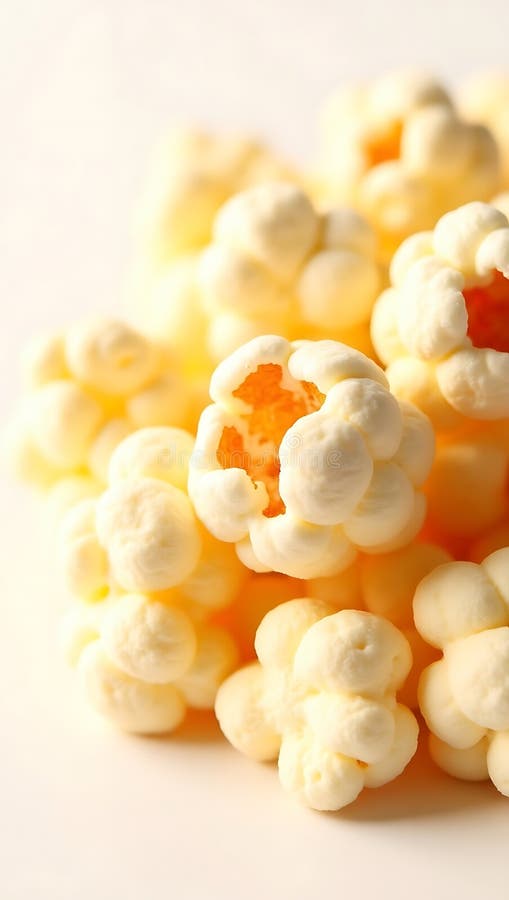 Closeup of Freshly Popped Popcorn Highlighting Texture and Fluffy ...