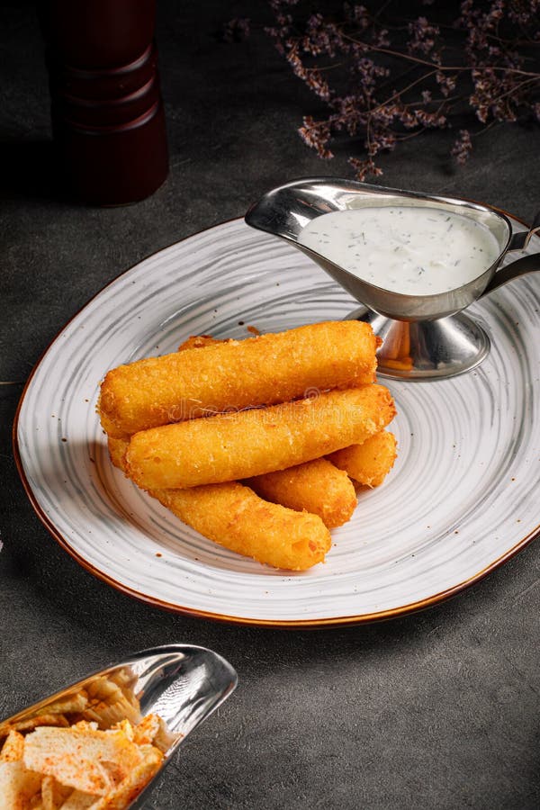 Closeup on Fried Breaded Cheese Sticks Stock Image - Image of fried ...