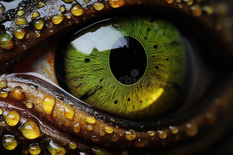 Closeup of a Frog Eye. Ai Generated Stock Image - Image of beautiful ...
