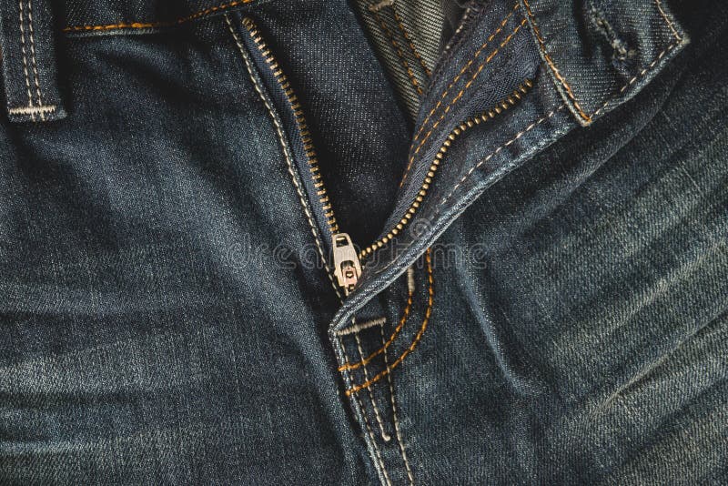 Closeup of a Front Blue Jeans Texture. Stock Image - Image of pocket ...