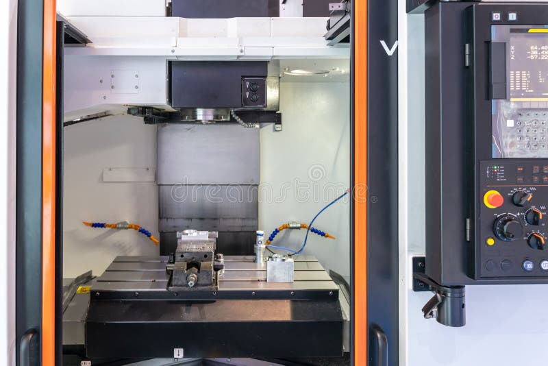 Closeup Front View of Numerically Controlled Machine Tool Stock Photo ...