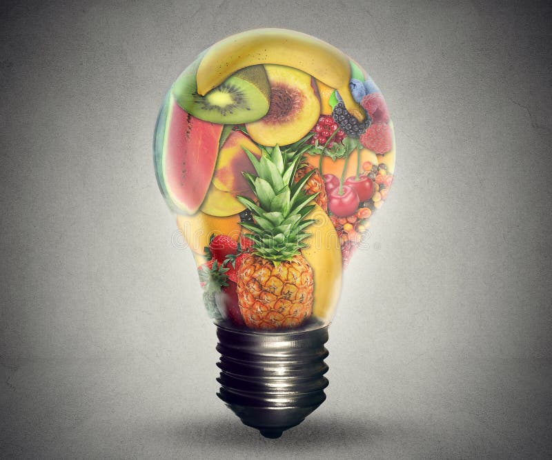 Bulb and fruit stock photo. Image of life, bulbs, fruit - 9876008